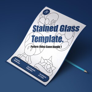 Stained Glass Video Game Bundle 1, Digital Template/ Pattern - Etsy