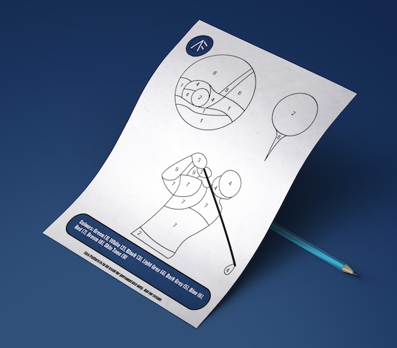 Stained Glass Golf Digital Template/ Pattern - Etsy