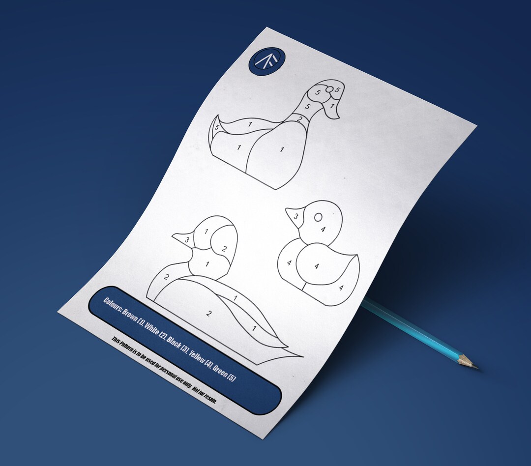 Stained Glass Ducks, Digital Template/ Pattern - Etsy