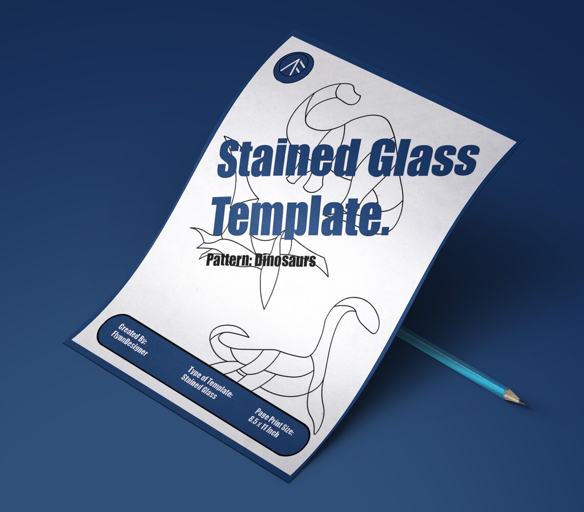 Stained Glass Dinosaurs, Digital Template/ Pattern - Etsy