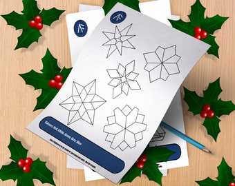 Snowflake PATTERN Stained Glass Pattern Digital Download PDF Christmas ...