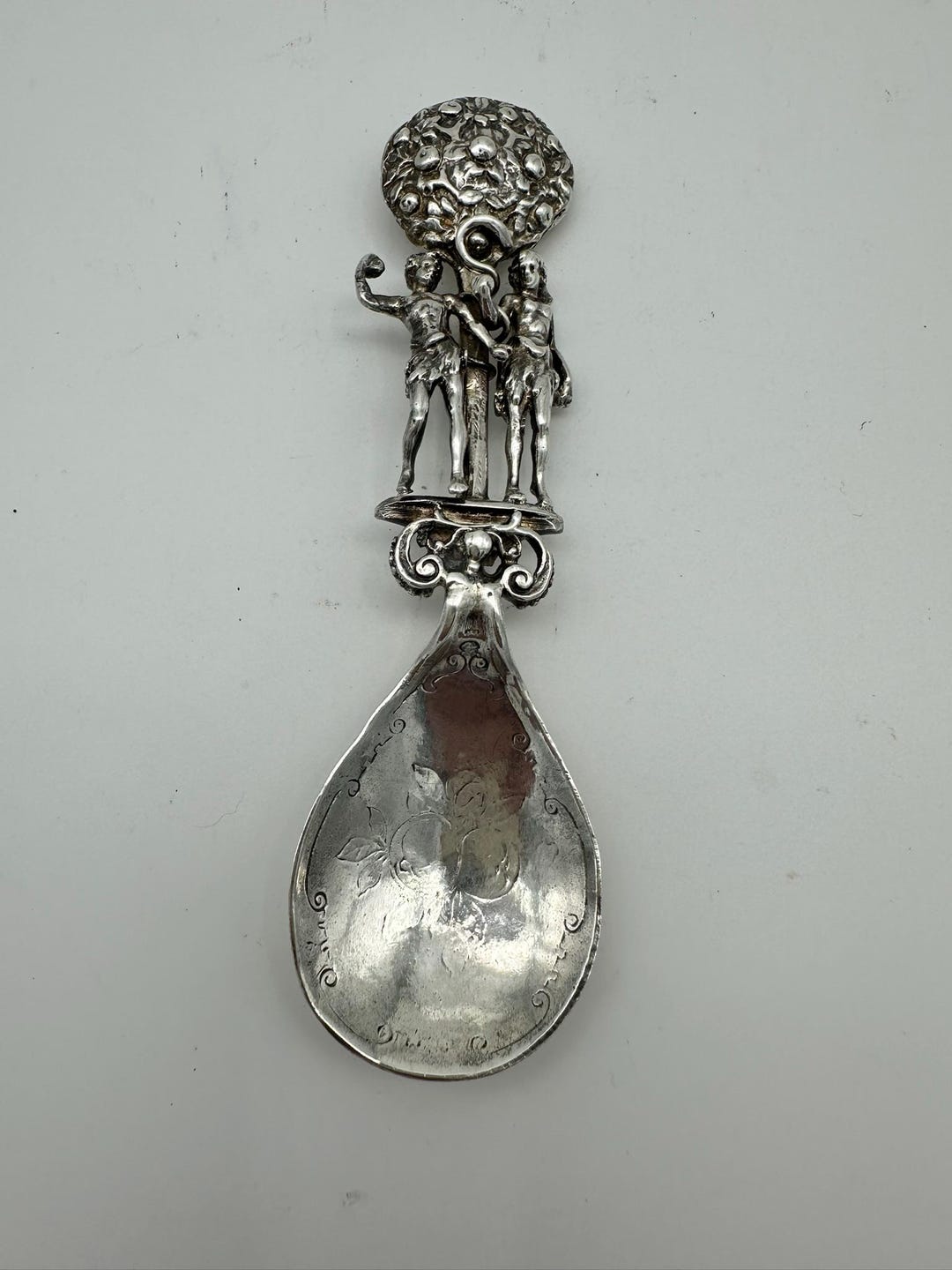 Tea Caddy Spoon. Sterling Silver English Chester 1904 Import. Adam and ...
