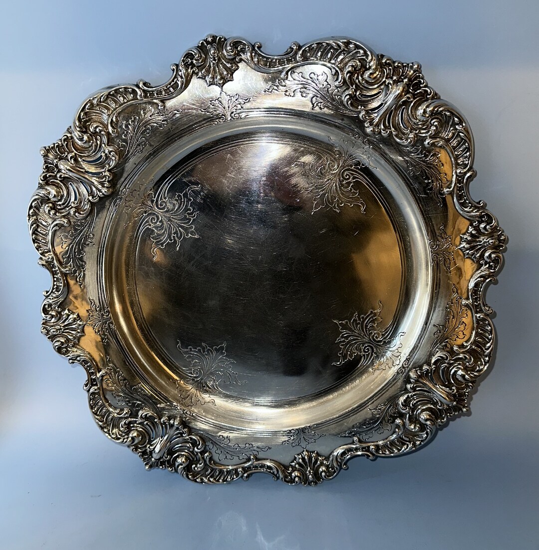 Circular Tray. Sterling Silver. Spaulding & Co. 15 - Etsy