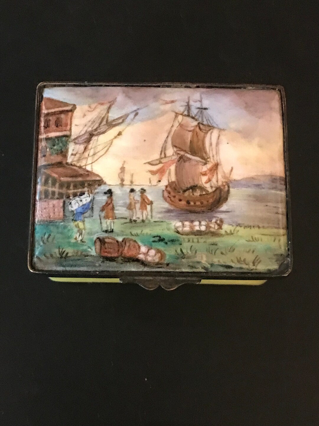 Battersea Enamel Box 18th Century. Ship Scene. - Etsy
