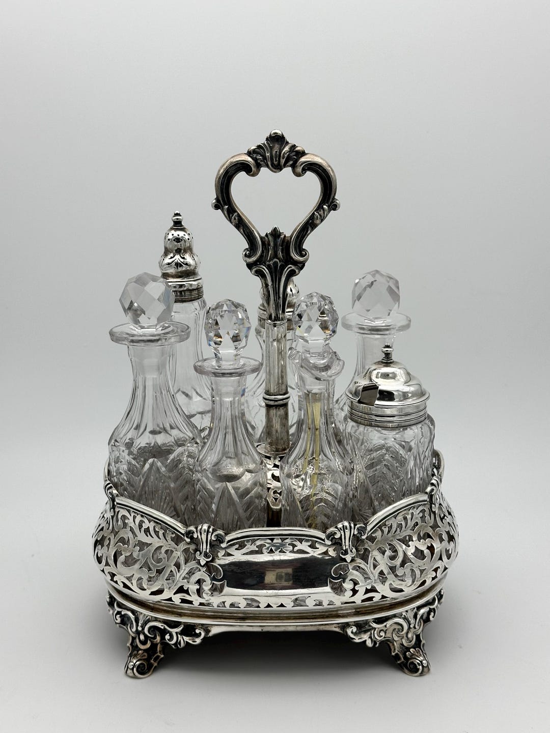 English Sterling Silver Castor Condiment Set. Victorian. London 1878 ...
