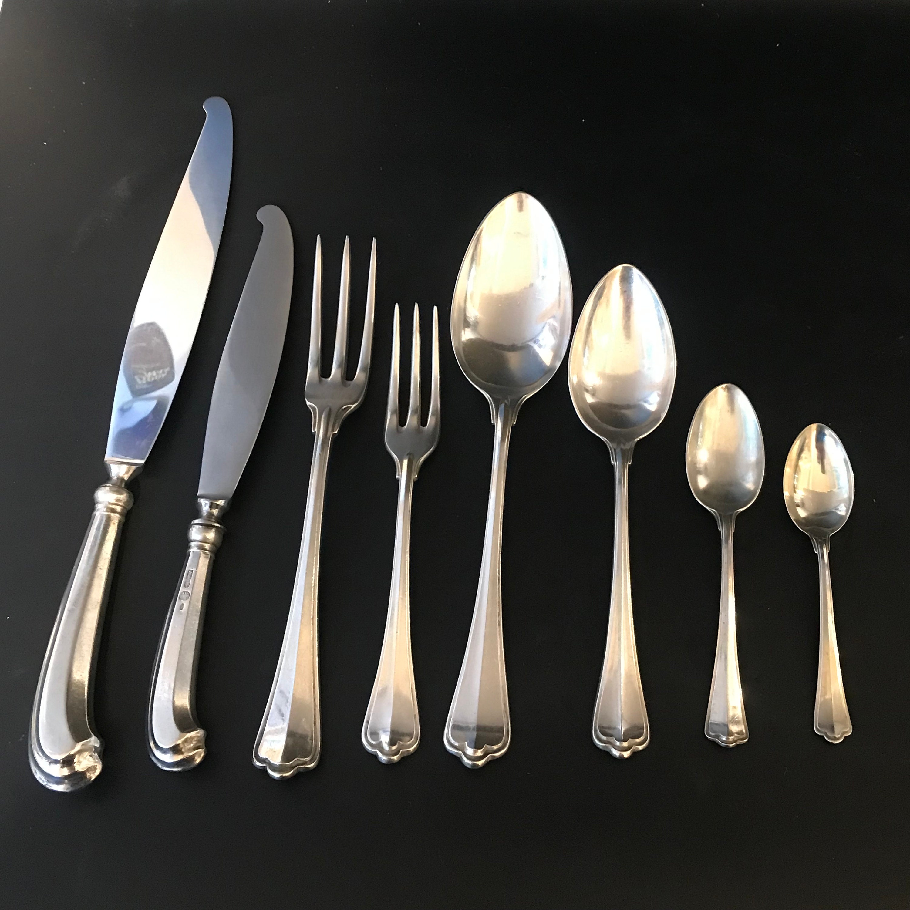 Italian 800 Silver Flatware Service. Clementi St. Marks. 120 - Etsy