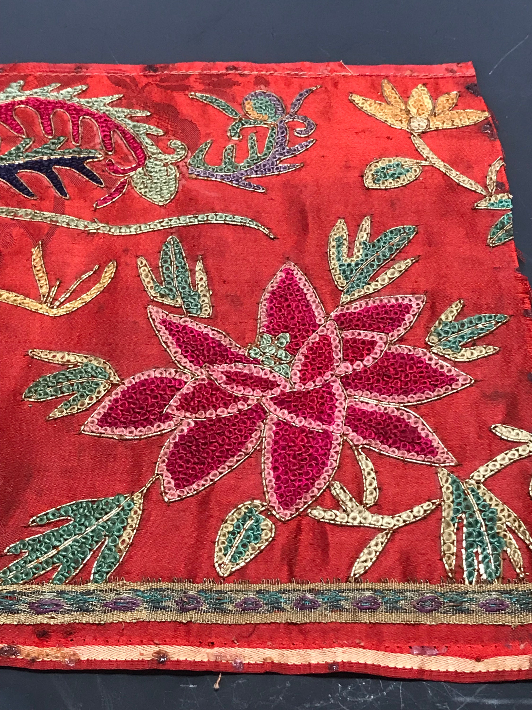 Chinese Embroidery. Forbidden Stitch Peking Knot. 7" X 12.5" Phoenix ...