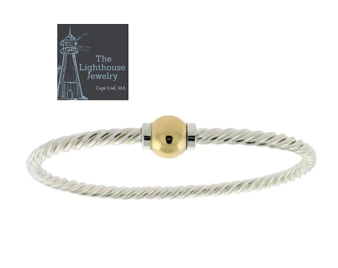 Cape Cod Bracelet 14K Gold & Sterling Silver .925 - Etsy