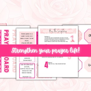 Hot Pink Prayer Board, Prayer Board Kit, Printable Prayer Board, Church ...
