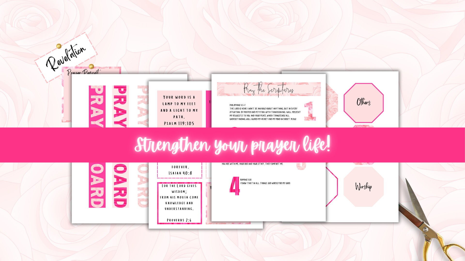 Hot Pink Prayer Board, Prayer Board Kit, Printable Prayer Board, Church ...
