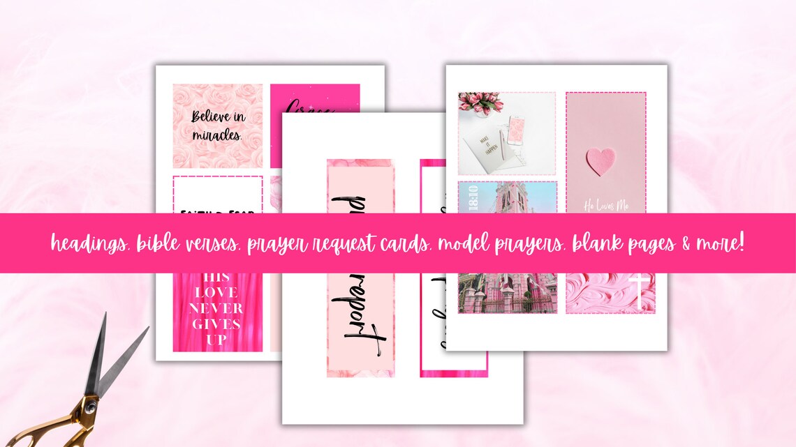Hot Pink Prayer Board, Prayer Board Kit, Printable Prayer Board, Church ...