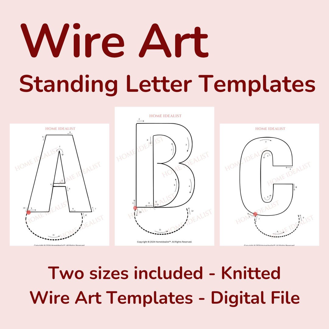 Standing Letter Templates – Small & Large Sizes Included. Printable ...