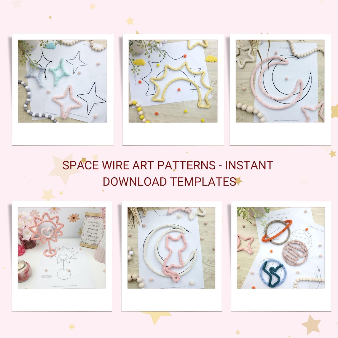 25 Space Theme Wire Art Templates, Wire Bending Figure Patterns ...