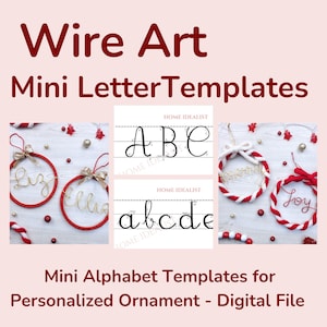 Mini Letter Alphabet Templates for Personalized Ornaments – PDF Wire ...