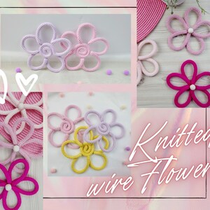 Knitted Wire Flower. Home Decor. Knitted Wire Art - Etsy