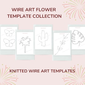 35 Flower/garden Wire Art Templates, Wire Bending Figure Patterns ...