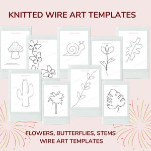 35 Flower/garden Wire Art Templates, Wire Bending Figure Patterns ...
