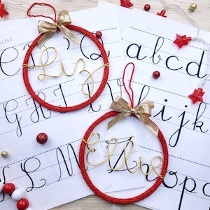 Wire Art Mini Letter Templates: Personalized Ornaments (PDF Pattern) - Etsy
