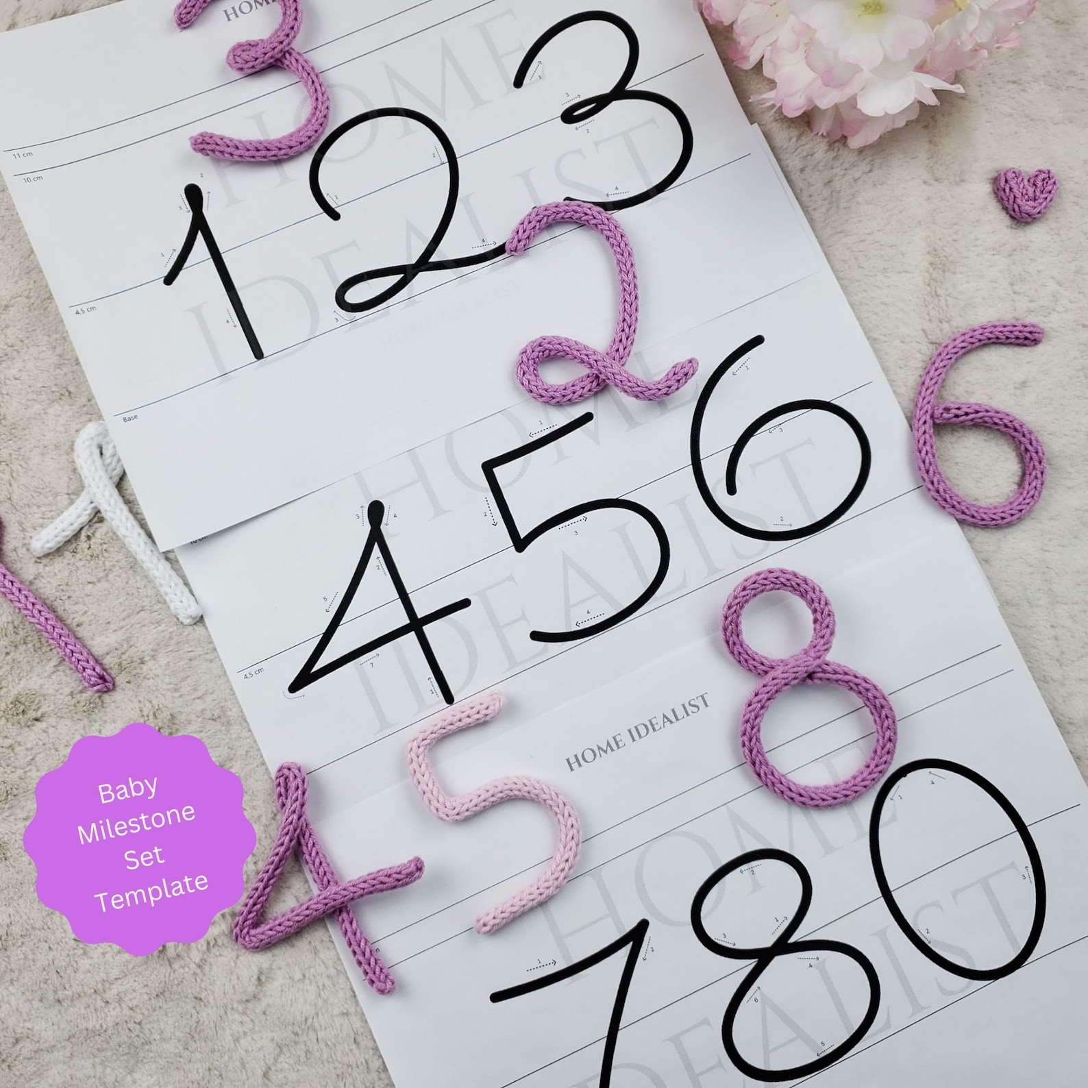 Knitted Wire Art Template Bundle Uppercase & Lowercase Letters and 140 ...