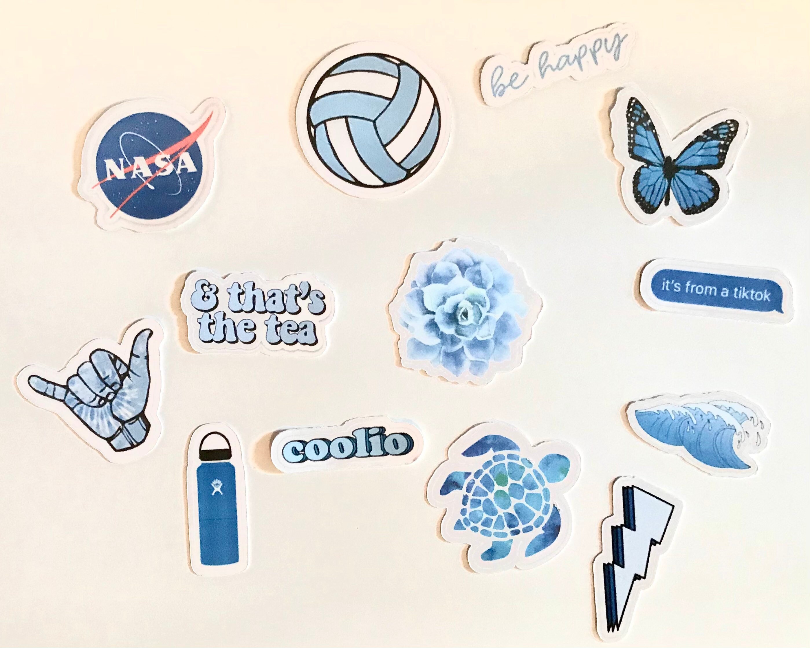 Paquete de pegatinas temáticas azules | Etsy España