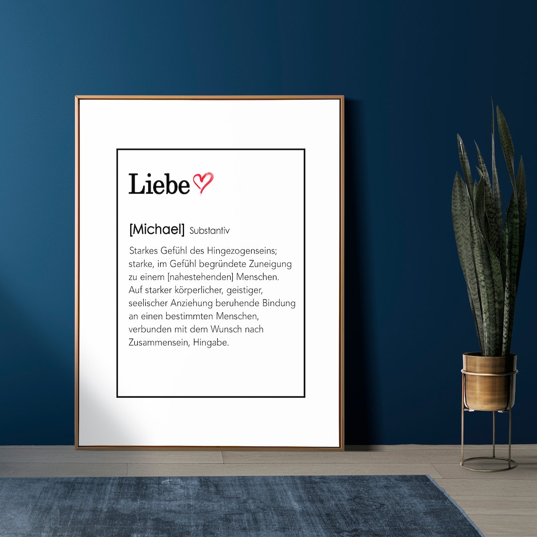 Love Definition, Poster, Postcard, Hallway, Gift, Wall Decoration ...