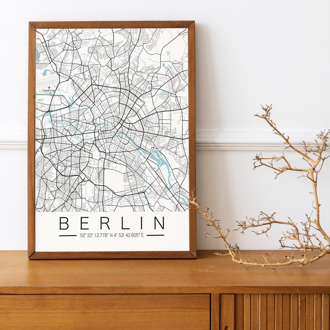 Stadtplan mit Koordinaten,Personalisiert, Landkarte, Poster ...