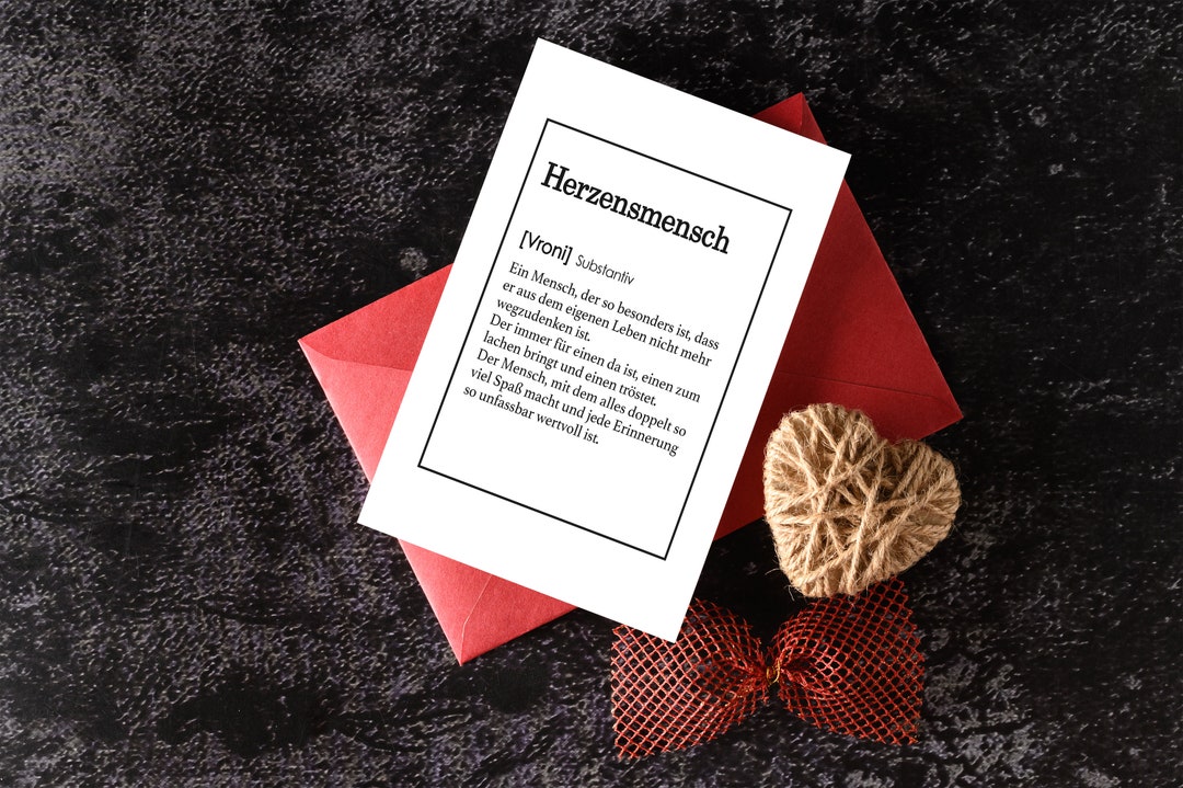 Heartfelt Definition, Postcard, Poster, Hallway, Gift, Wall Decoration ...