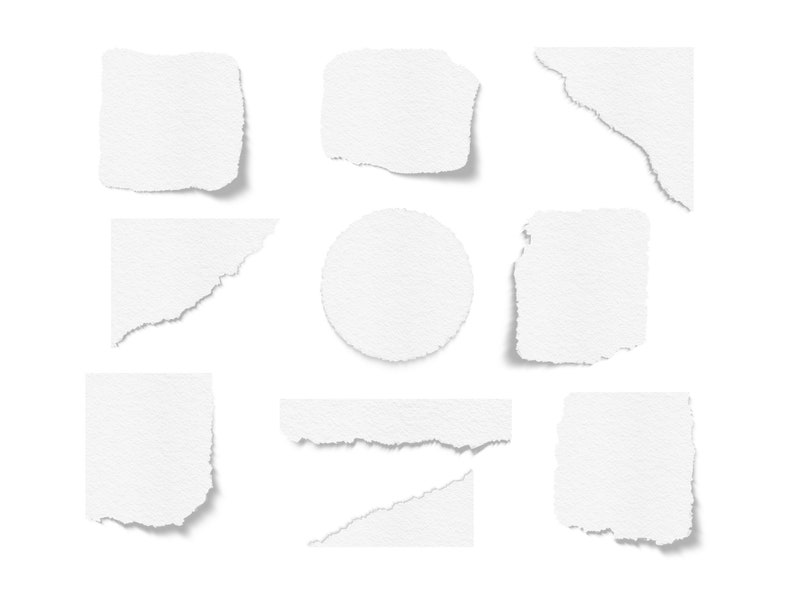 Watercolor Torn Paper for Scrapbooking, Pieces of Torn Paper, Scrapbook ...