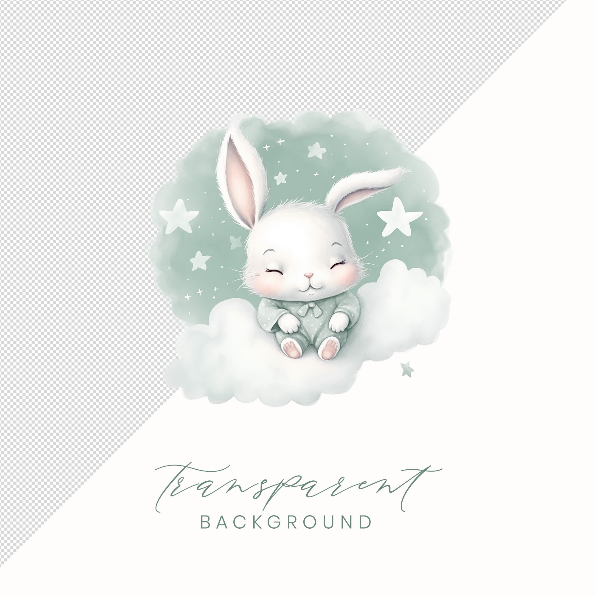 Watercolor Sleepy Animals Clipart, Sleeping Animals Nursery Art, Baby ...