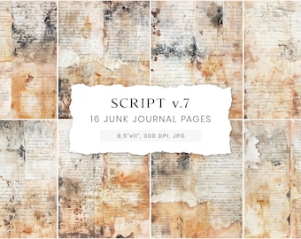Old Paper Junk Journal Pages, Writing Junk Journal, Text Journal Pages ...