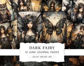 Scary Castle Junk Journal Pages, Gothic Digital Paper, Halloween ...