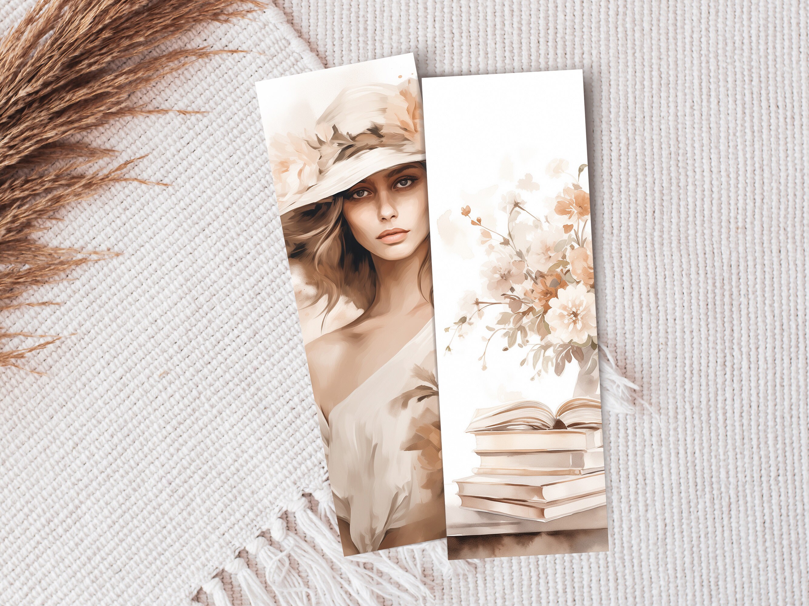 Neutral Bookmarks, Printable Bookmarks Set, PNG Bookmark Sublimation ...