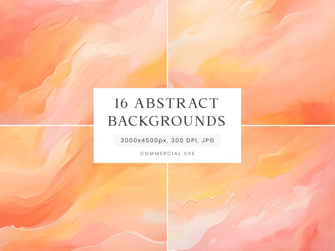 Peach Background, Orange Abstract Background, Peach Digital Paper ...