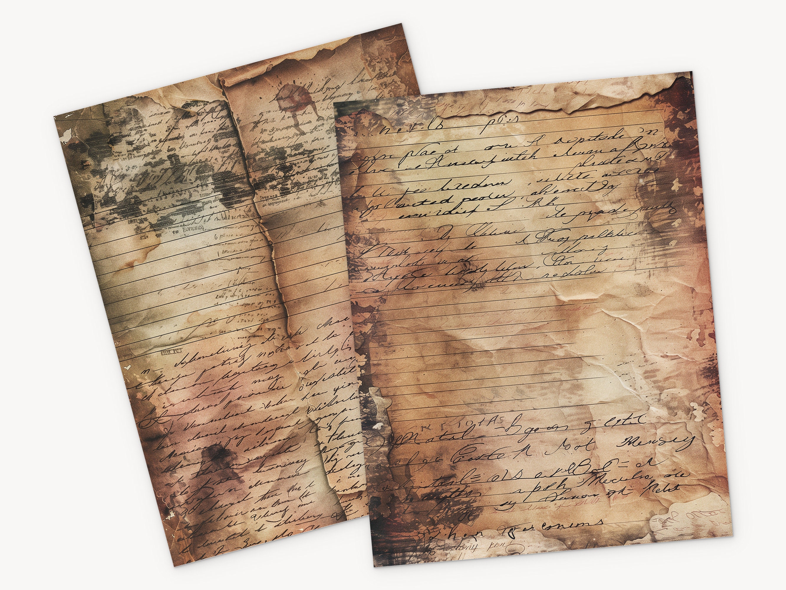 Old Paper Junk Journal Pages, Writing Junk Journal, Text Journal Pages ...