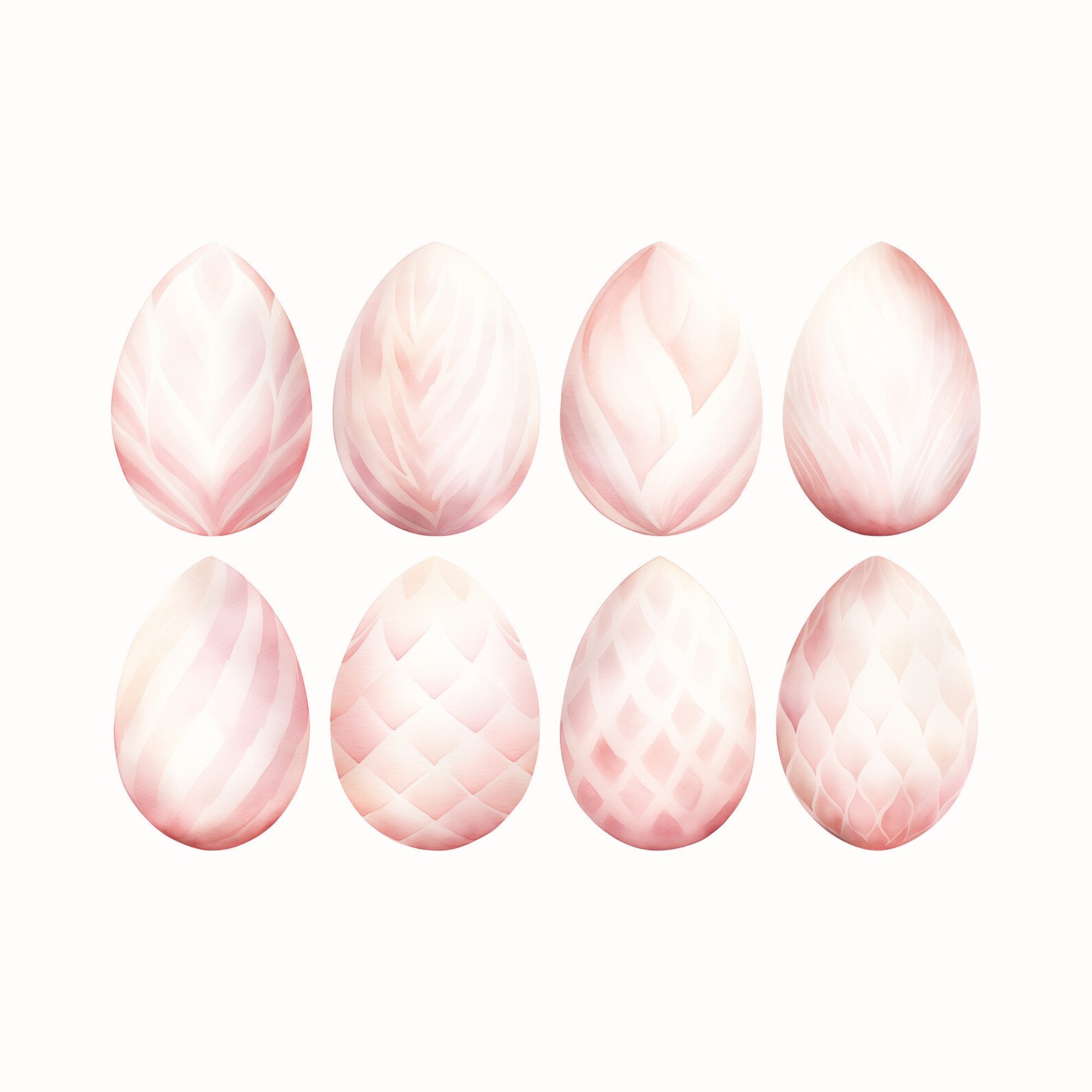 Easter Eggs Clipart, Watercolor Easter Cliparts, Spring Clipart, Pastel ...