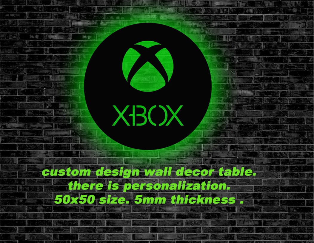 XBOX rgb custom design gamer wall decor wall lighting gamer | Etsy