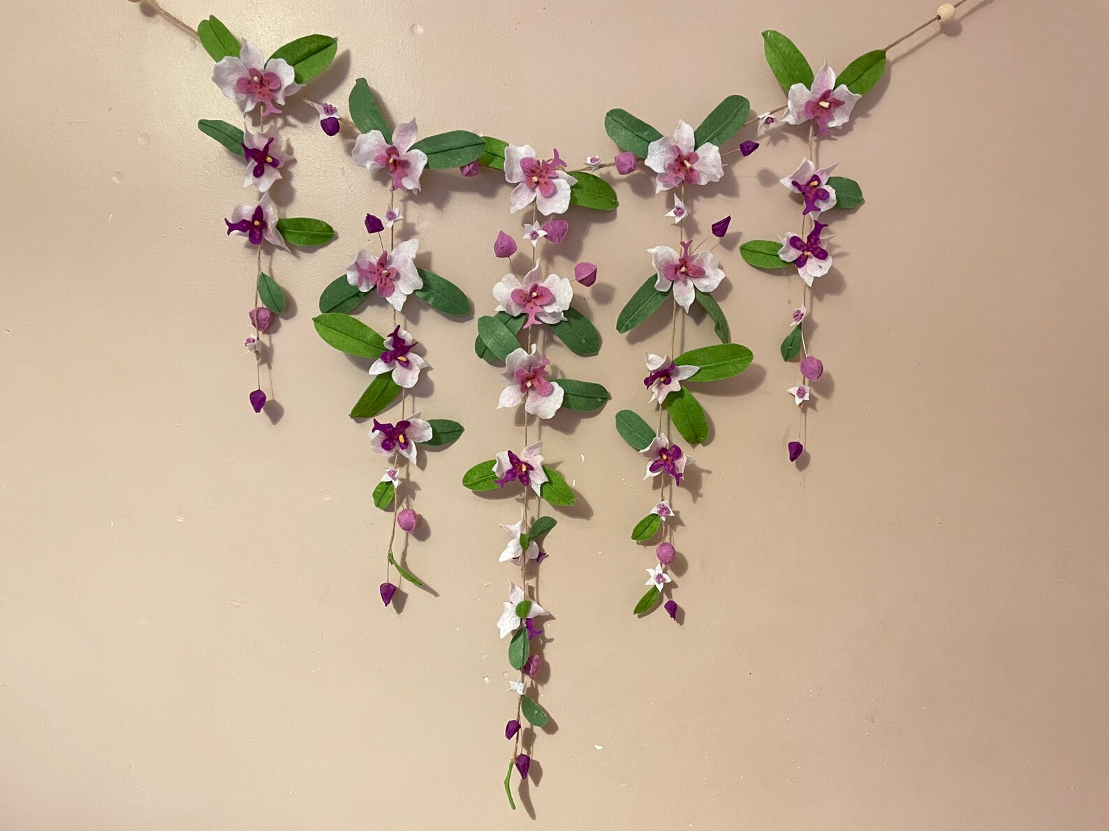 Flower Wall-hanging / Orchid Flower/ Floral Garland / Flower - Etsy