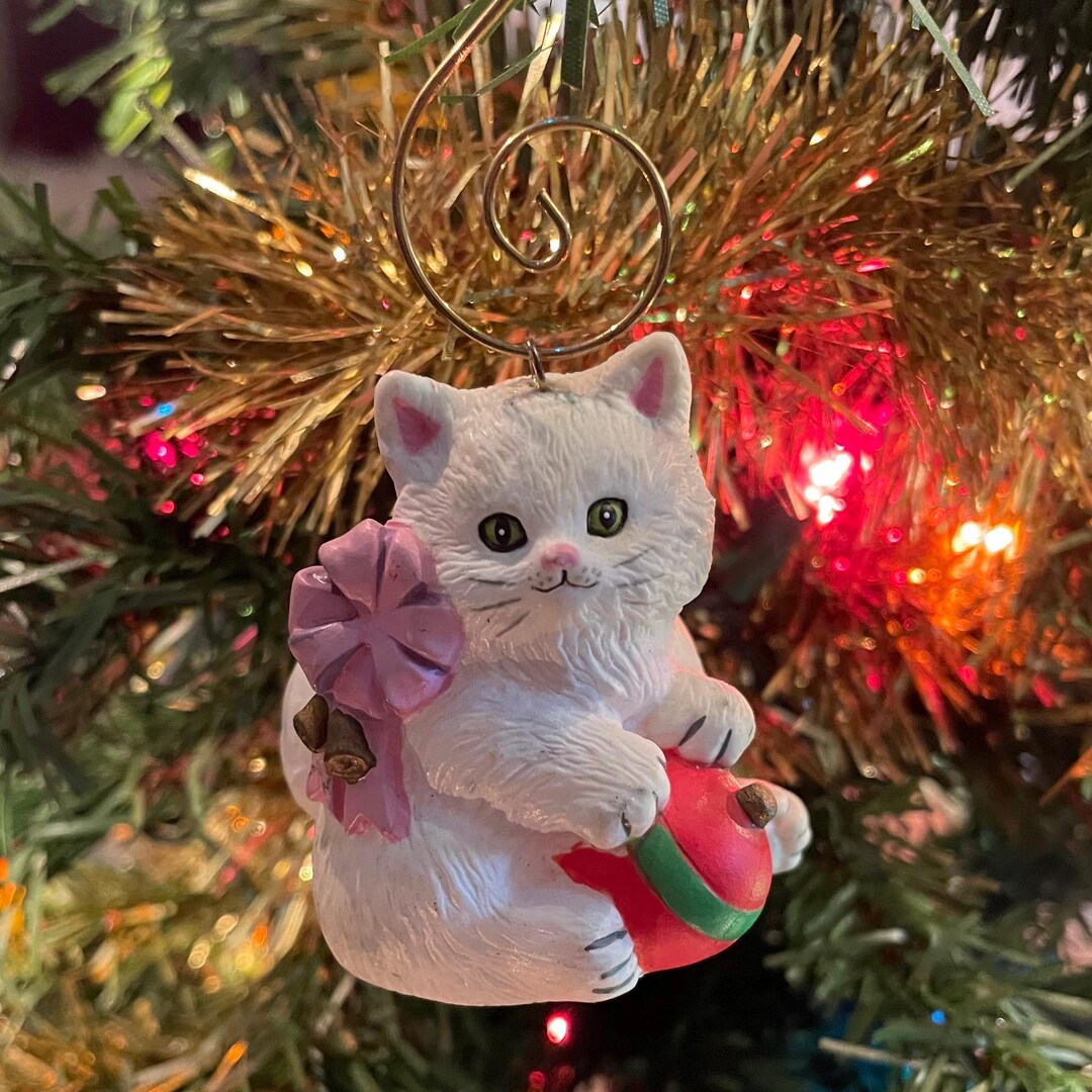 Kitten Christmas Ornament Tom Wat 1989 - Etsy
