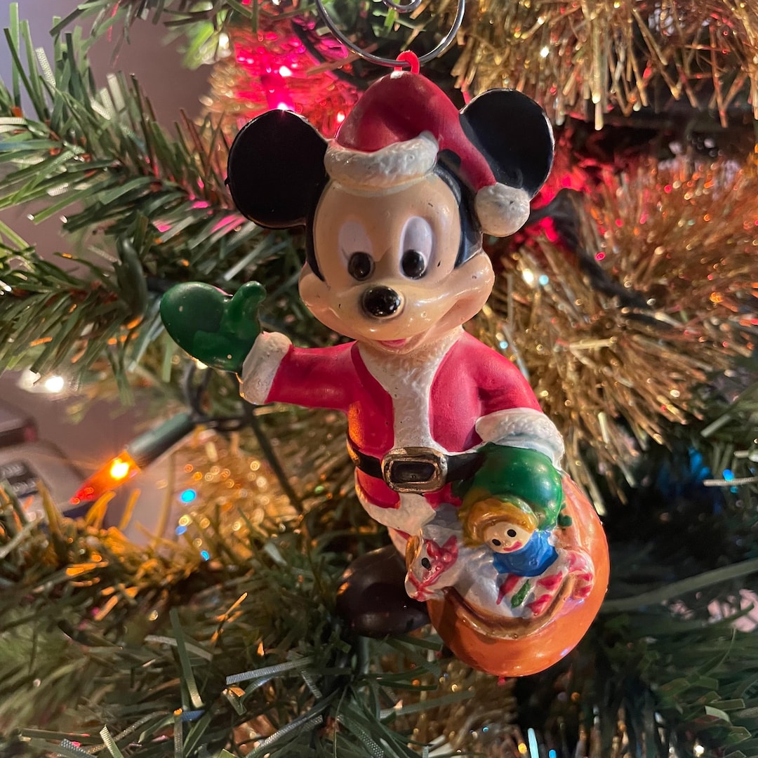Mickey Mouse Santa Retro Christmas Ornament - Etsy