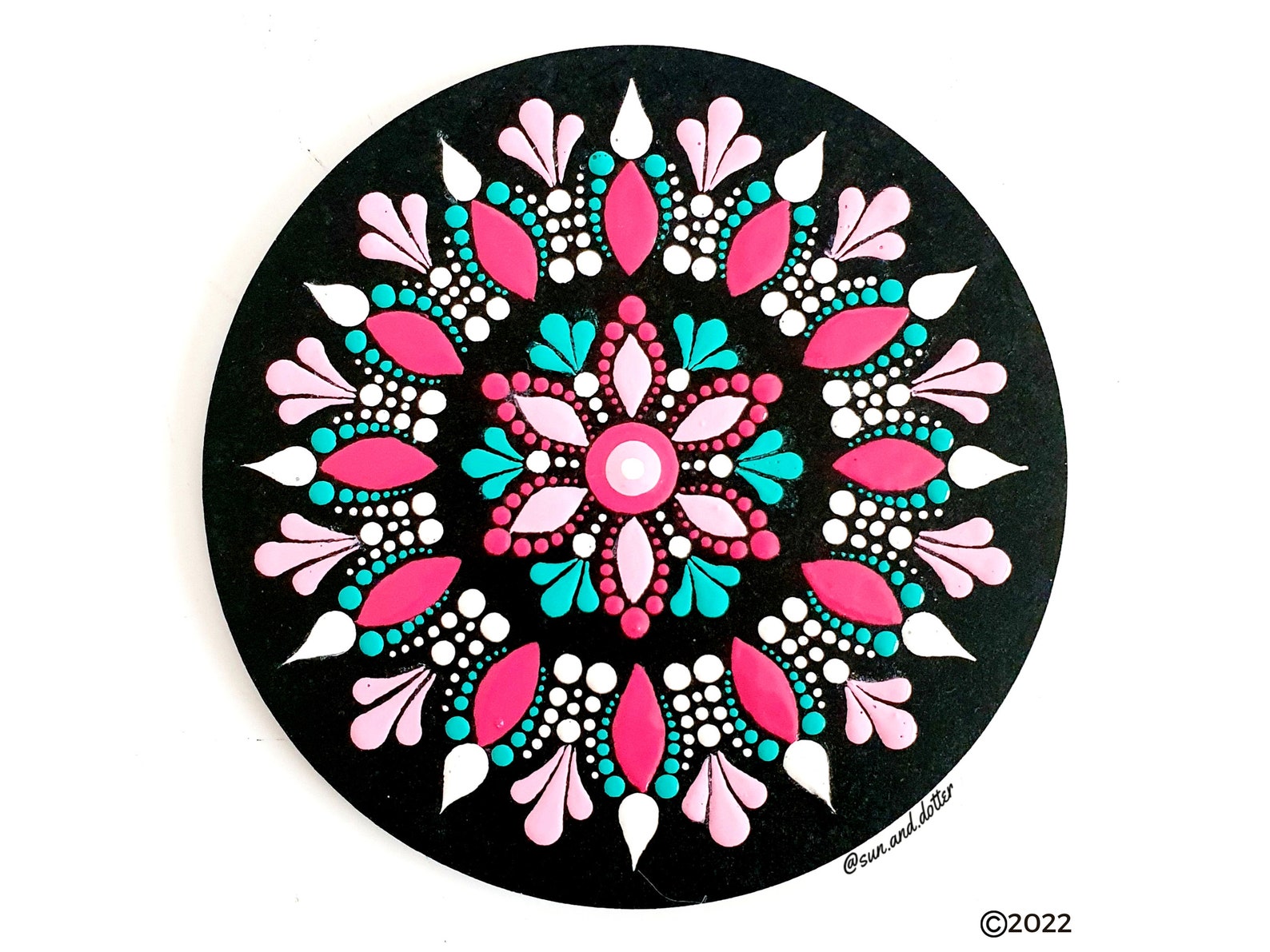 Fuchsia Fusion Dot Mandala Pattern - Digital Download - Easy to Follow ...