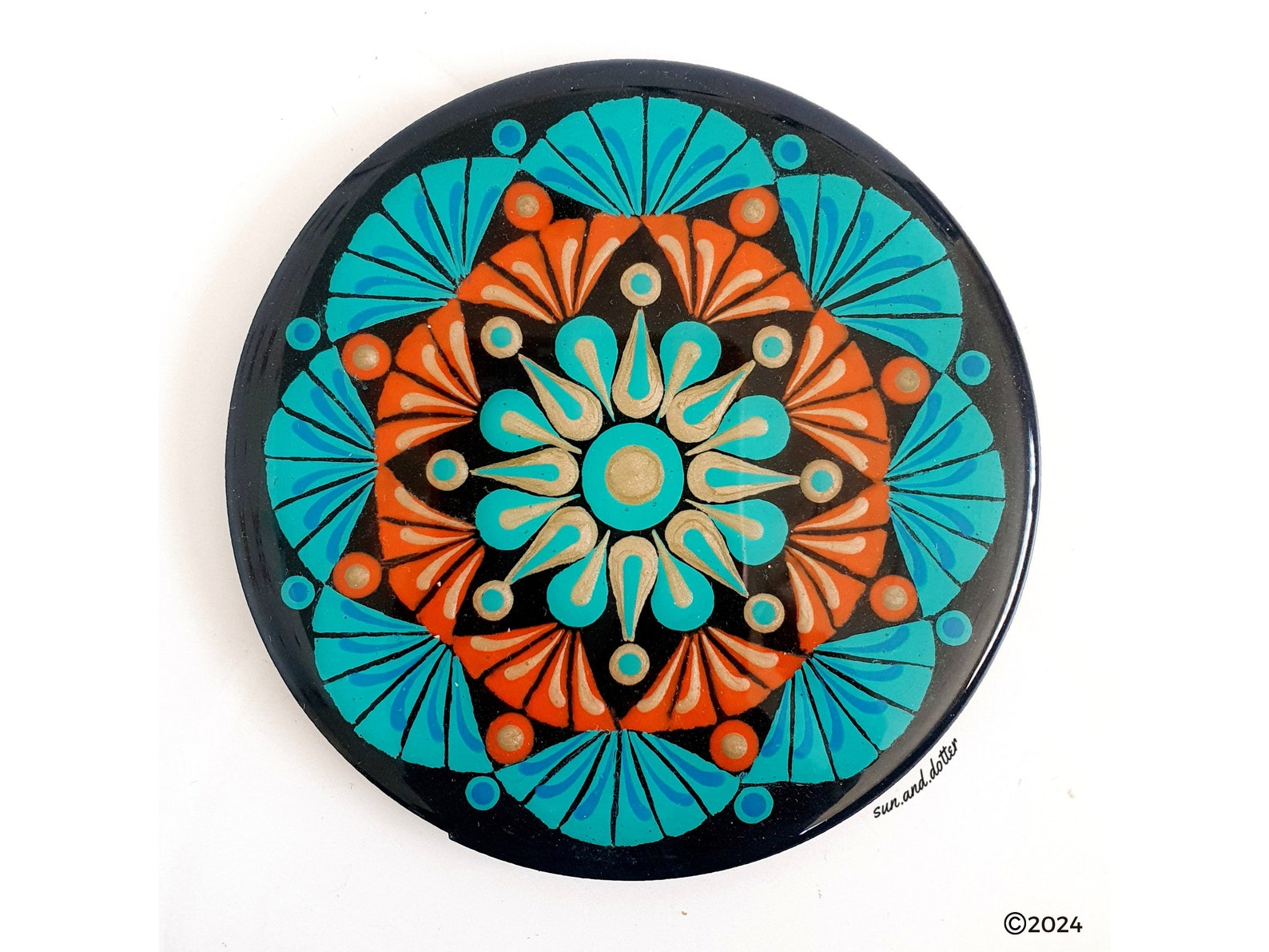 Aqua Rising Dot Mandala Pattern - Digital Download - Easy to Follow ...