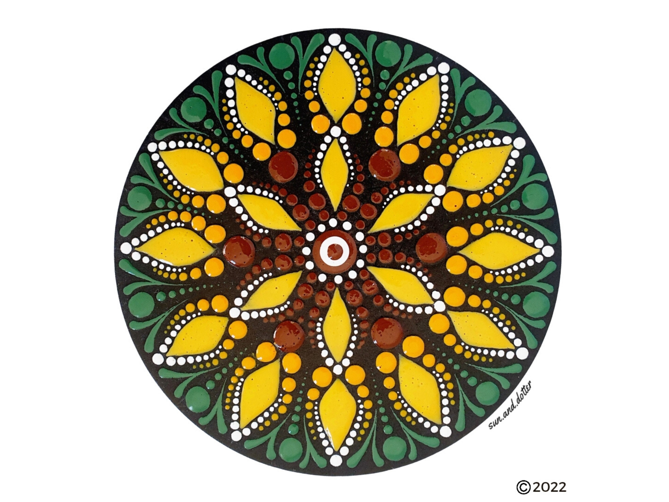 Sunflower Dot Mandala Pattern - Digital Download - Easy to Follow ...