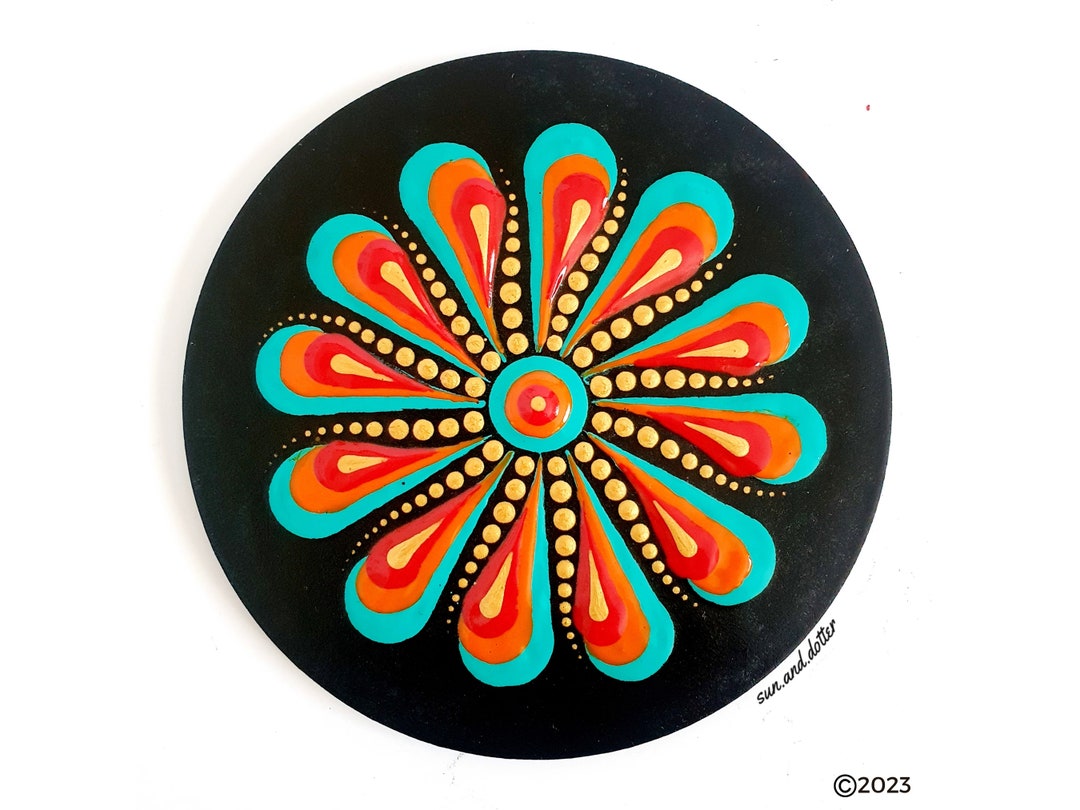 Fiery Winter Solstice Dot Mandala Pattern - Digital Download - Easy to ...