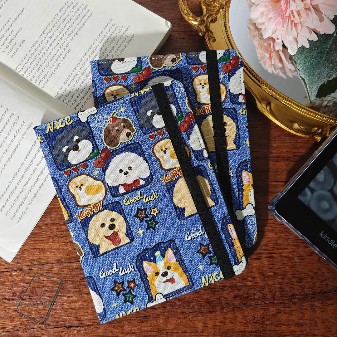Multiple Styles Cats Dogs Fabric E-book Case for Kobo Clara Colour ...
