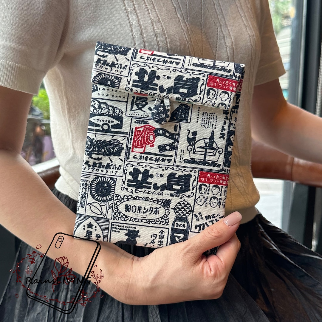 Retro Style Japanese Newspaper Fabric Kindle Sleeve for Kindle ...