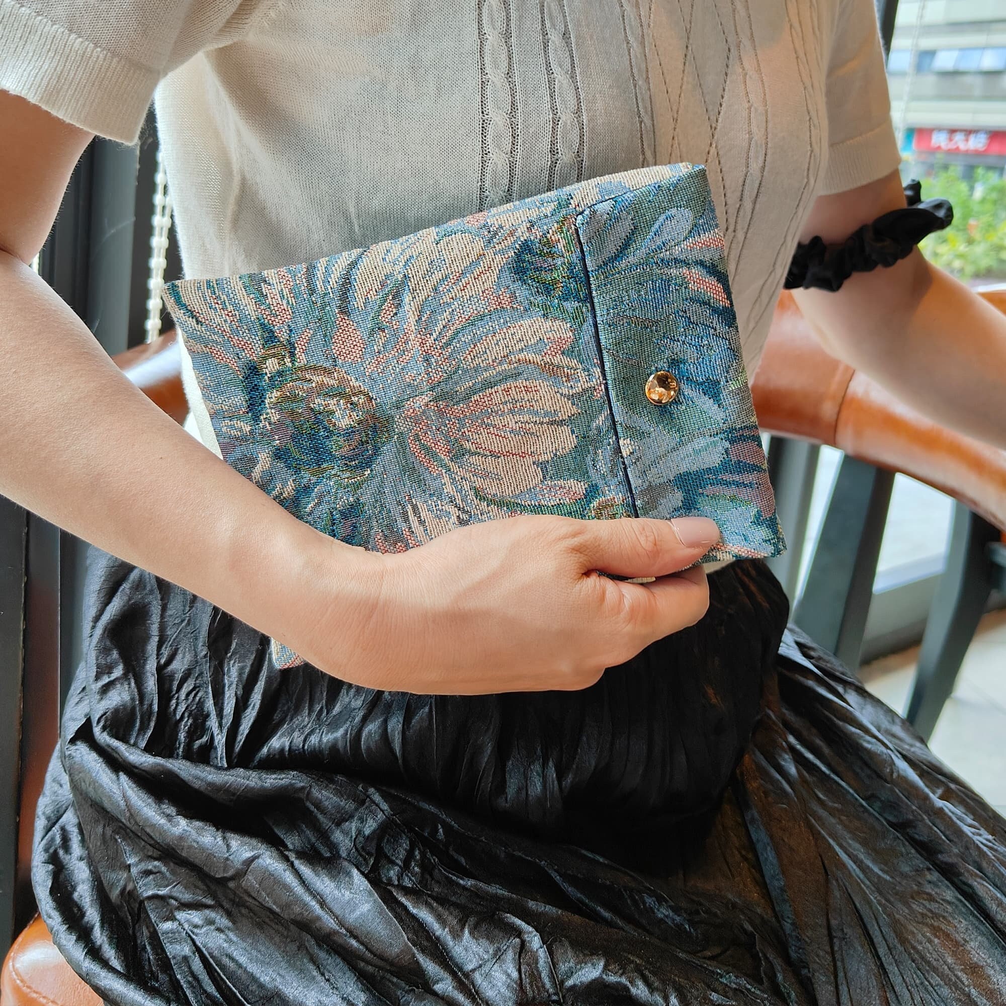 Monet Oil Painting Wind Sunflower Fabric Kindle Sleeve for Kindle ...