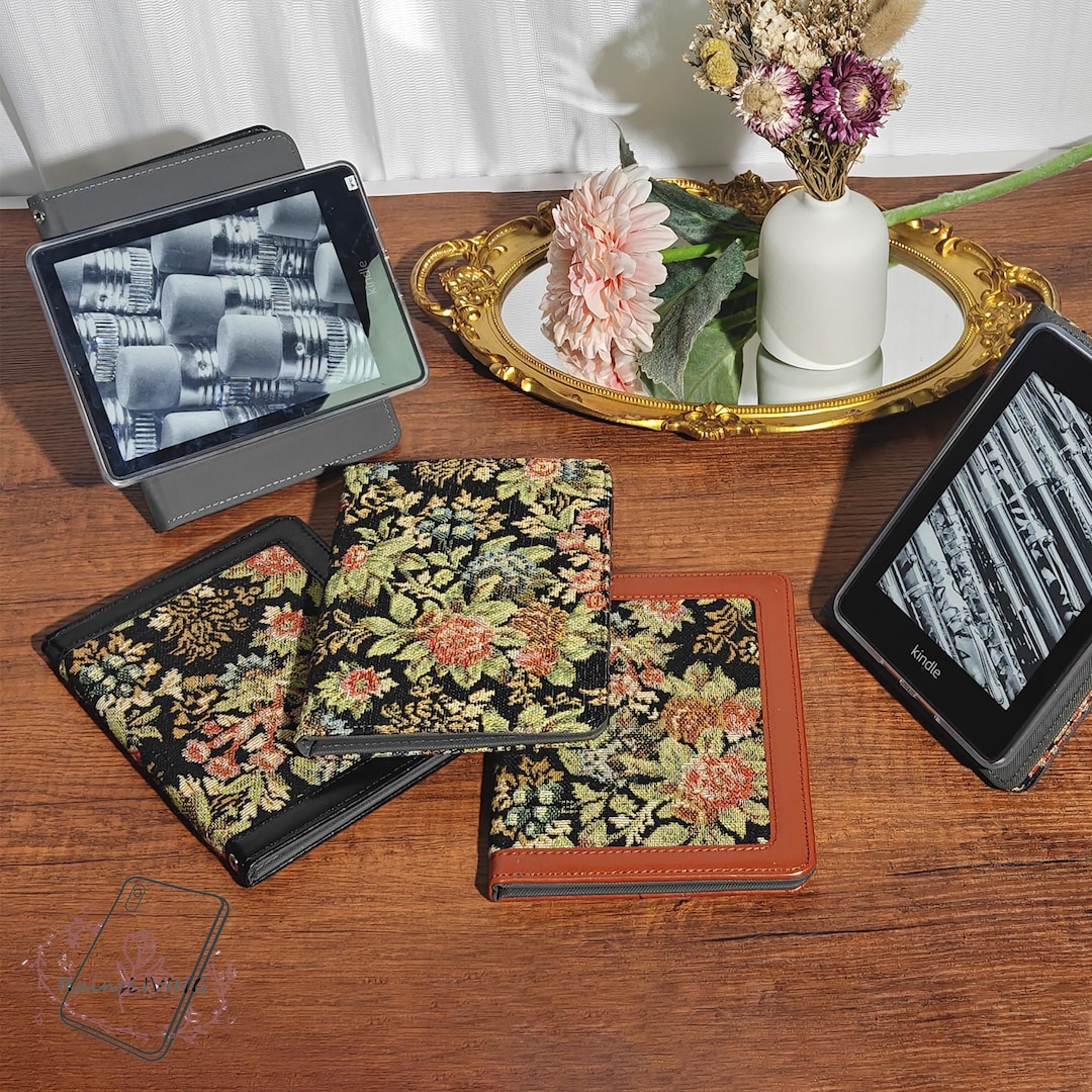 Retro Embroidered Fabric Magnetic Detachable Cover for Paperwhite 12th ...