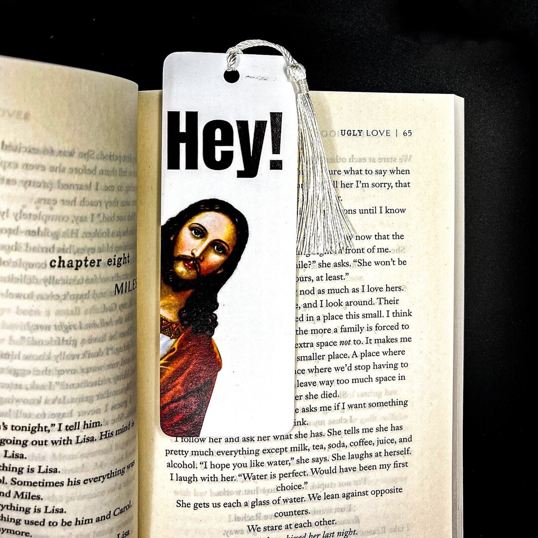 Funny Jesus Bookmark: Corner Peeking, Smut Reader Gift With Tassel - Etsy