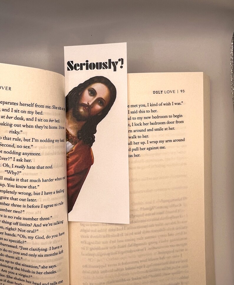 Corner Peeking Smut Jesus Bookmark Jesus Judging Romance - Etsy