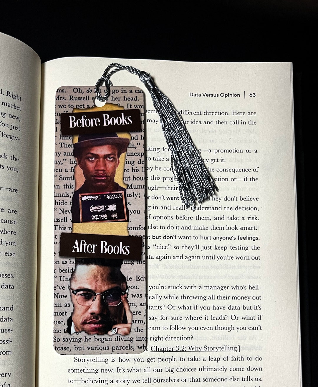 Malcolm X Bookmark: Before & After Books, Black History Gift - Etsy